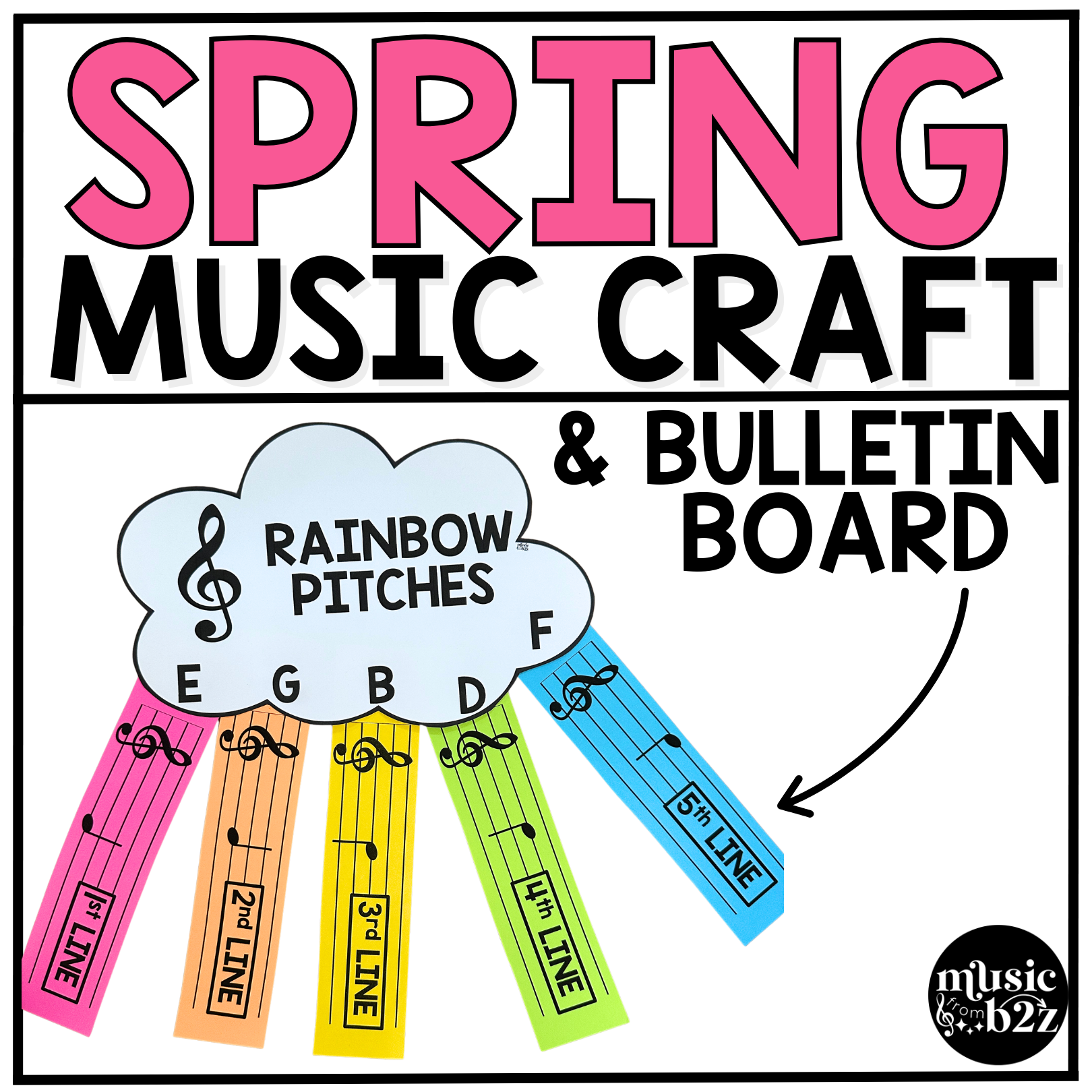 Spring Music Craft Music Bulletin Board Spring Music Sub Plans Treble ...