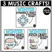 Winter Music Craft BUNDLE Winter Music Activities Winter Music Bulleti ...